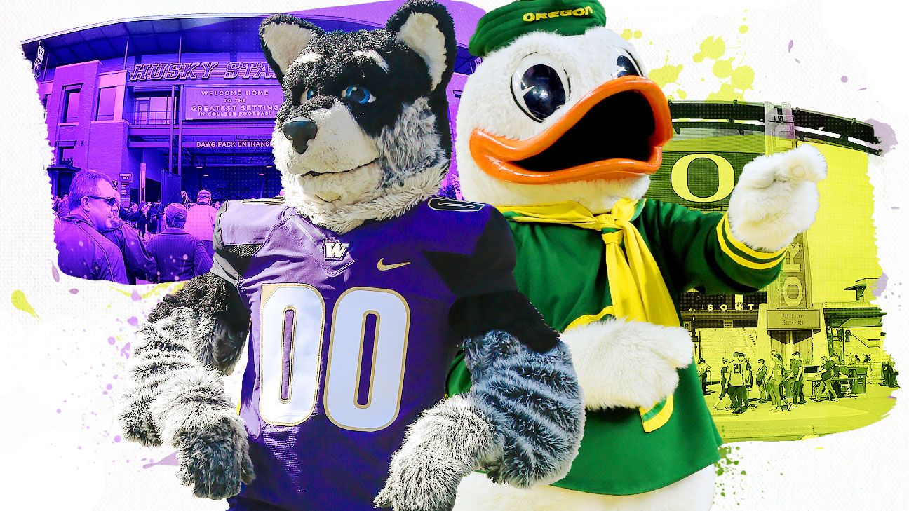 Pac-12 Championship - Oregon Ducks and Washington Huskies: Rivalry for ...